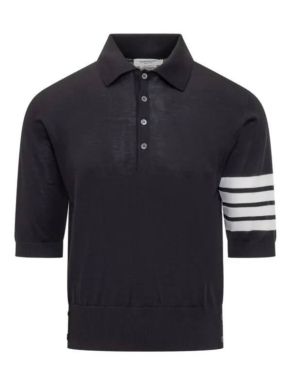 Thom Browne Classic Polo With Stripe Sleeves