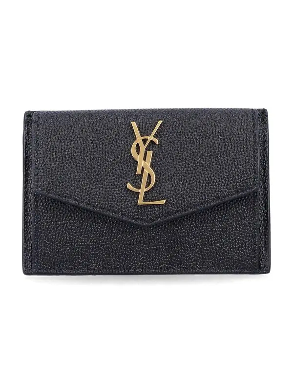 Saint Laurent Mini Calfskin Wallet - Nero