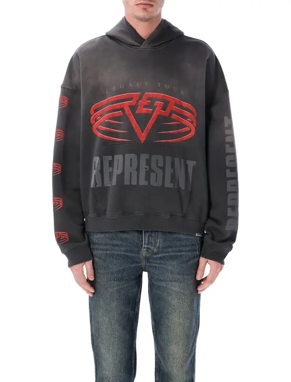 REPRESENT Oversized Graphic Print Hoodie Size