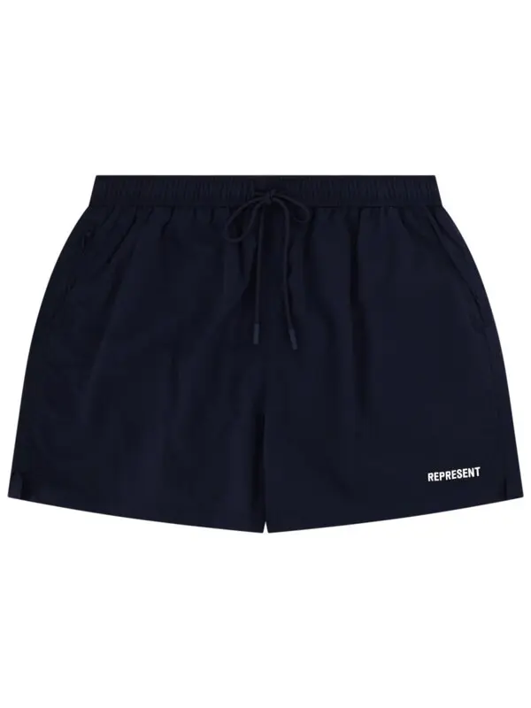 REPRESENT Lightweight Nylon Mini Shorts - Blue