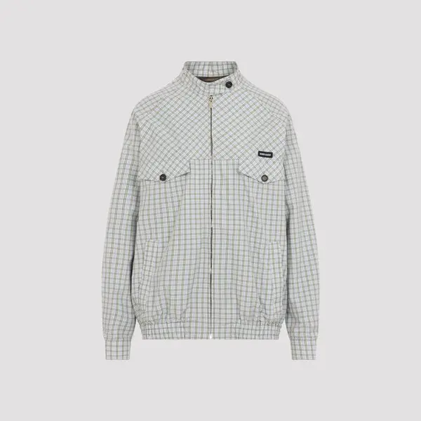 Miu Miu Checked Zip-up Blouson Jacket