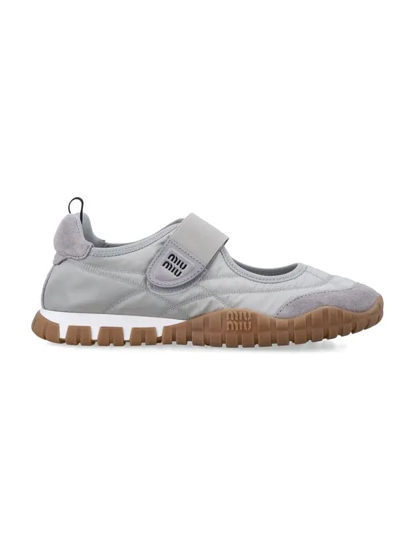 Miu Miu Elegant Sporty Ballerinas - Grigio
