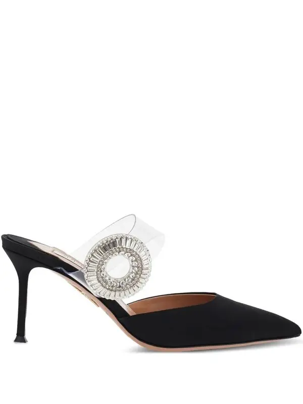 AQUAZZURA Silk Hoop Heeled Pumps - Black