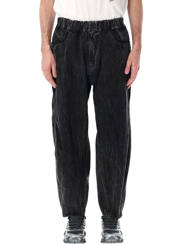 AND WANDER Relaxed Fit Textured Trousers