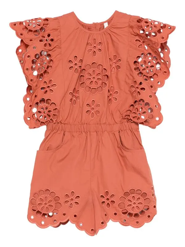 Zimmermann Mini Scalloped Trim Dress With Pockets - Red