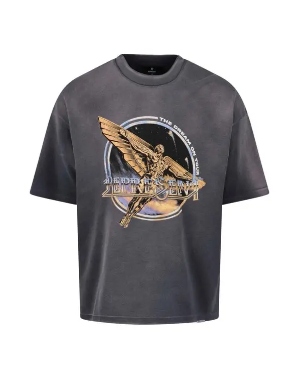 REPRESENT Graphic Oversized T-shirt - Sun Fade Grey