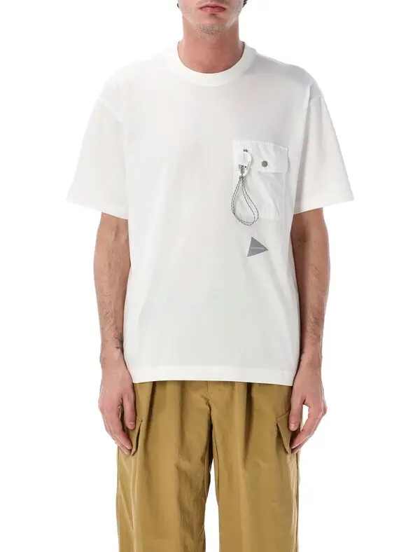 AND WANDER Crafted Pocket T-shirt Size - Beige