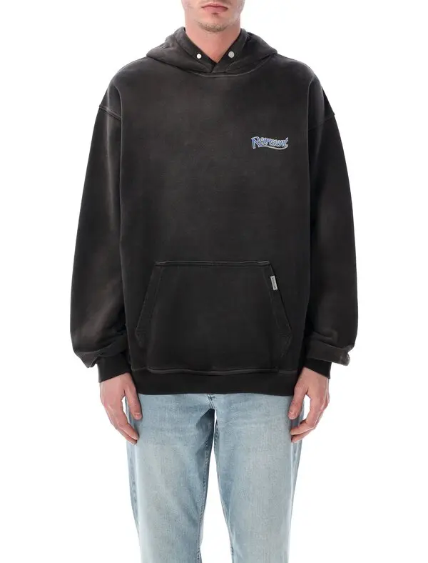 REPRESENT Oversized Graphic Hoodie - Stained Black