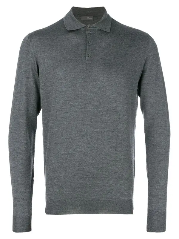 DRUMOHR Merino Wool Polo Shirt Fall/winter 2025 - Grey