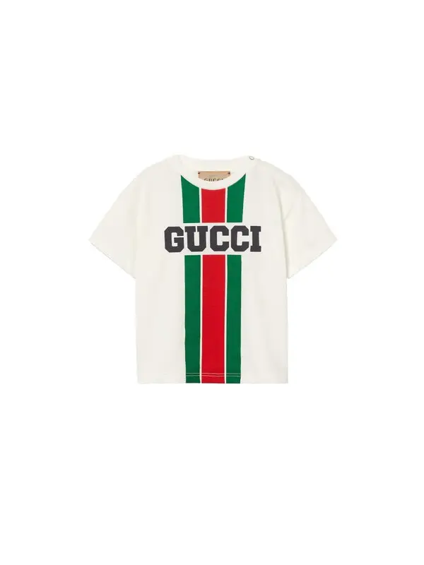 Gucci Striped Logo T-shirt - White