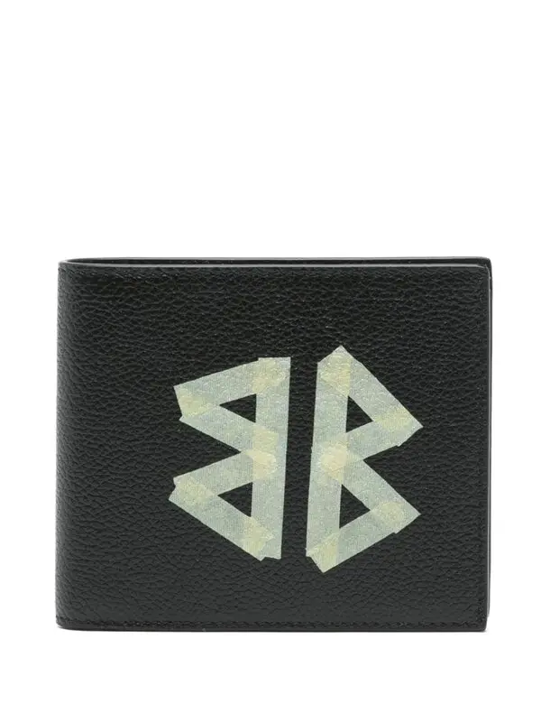 Balenciaga Sign Square Fold Wallet - Black