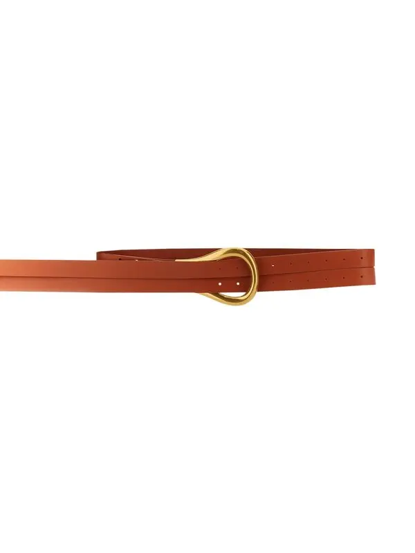 Bottega Veneta Double Strap Leather Belt - Brown