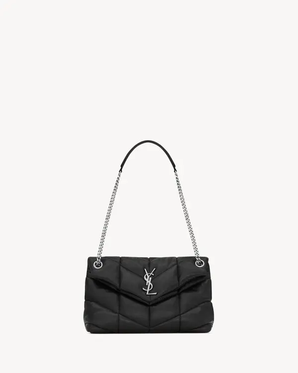Saint Laurent Puffer Small Bag In Lambskin - Black