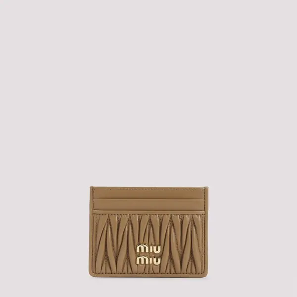 Miu Miu Matelassé Nappa Leather Card Holder