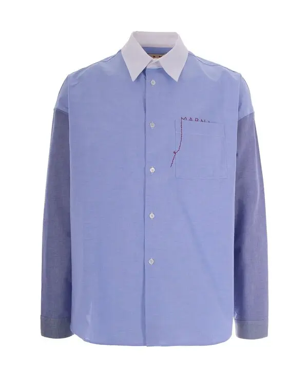 Marni Mini Woven Casual Shirt - Sapphire