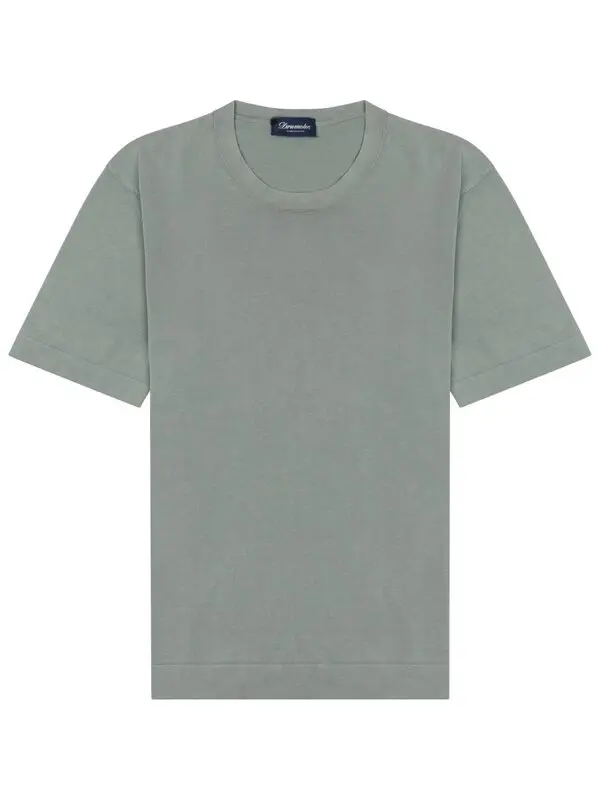 DRUMOHR Ribbed-trim Crew-neck T-shirt - Grey