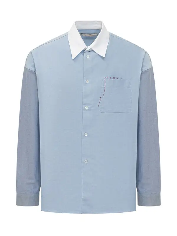 Marni Cotton Shirt With Applied Pocket