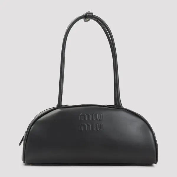 Miu Miu Medium Leather Handbag - Black