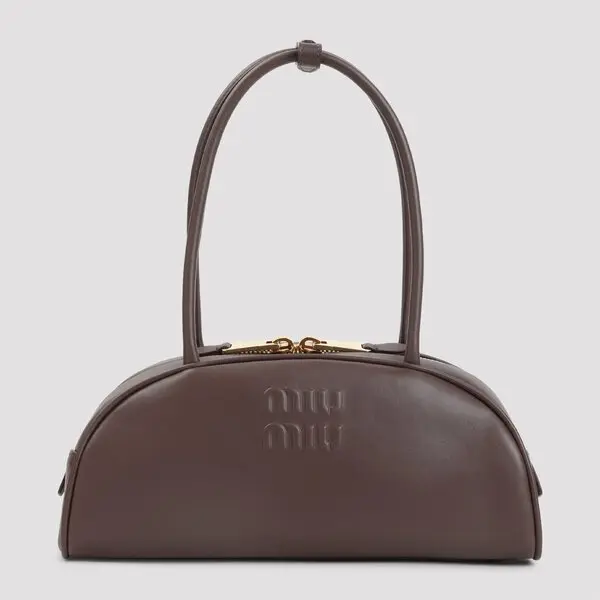Miu Miu Medium Leather Handbag - Brown