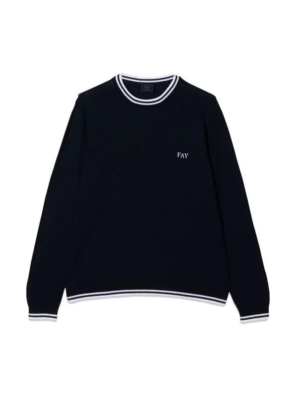 FAY Teen Crewneck T-shirt - Blue