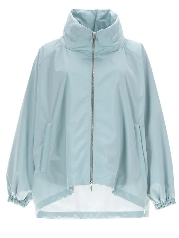 MOORER Lightweight Hooded Zip-up Jacket - Azure