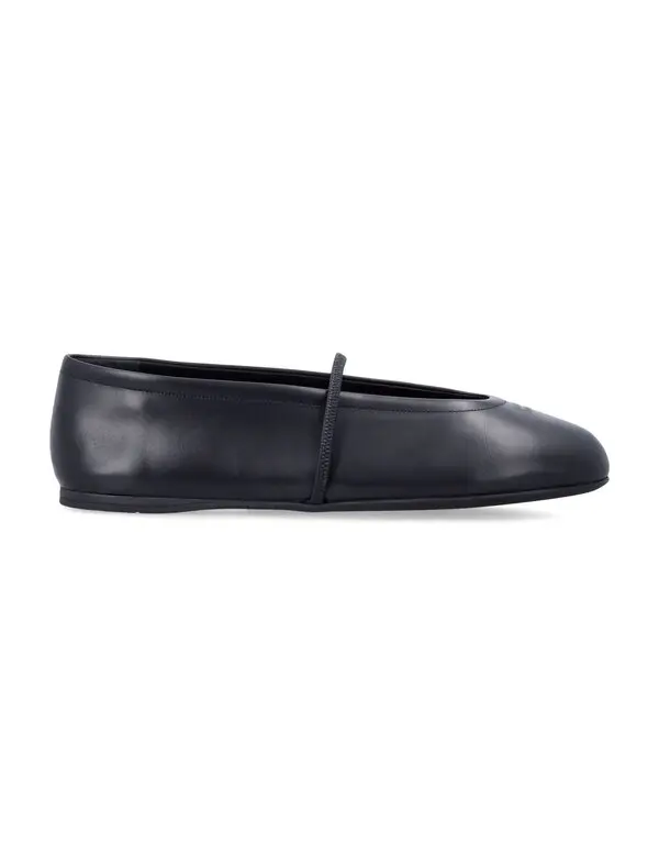 Miu Miu Leather Ballet Flats - Nero