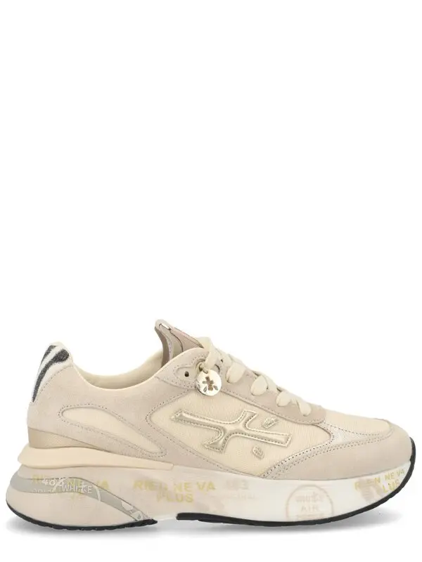 Premiata Paneled Sneakers - Beige