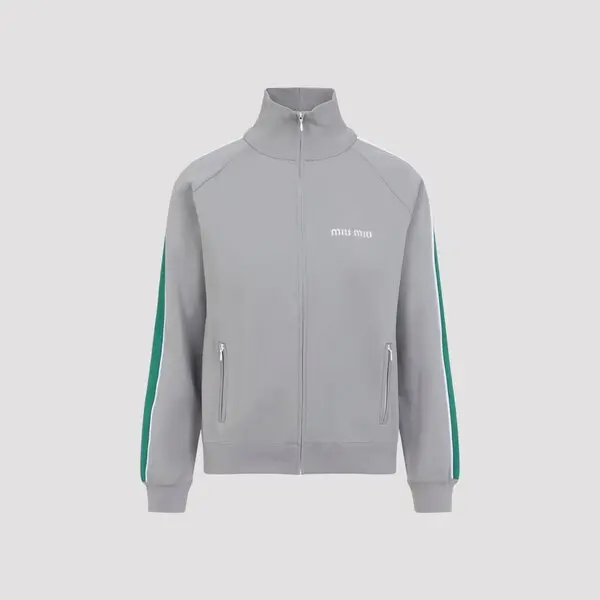 Miu Miu Technical Yarn Zipper Sweatshirt - Multicolour