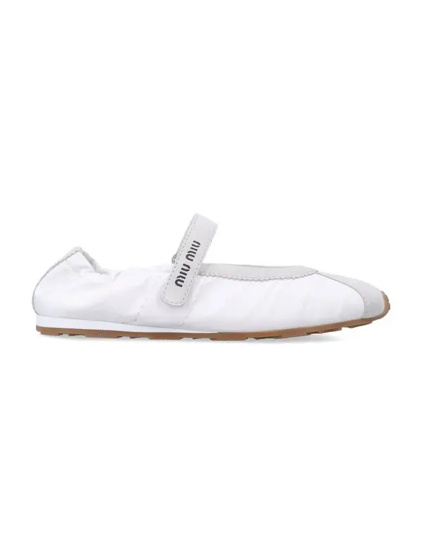 Miu Miu Bleached Nappa Leather Ballerinas