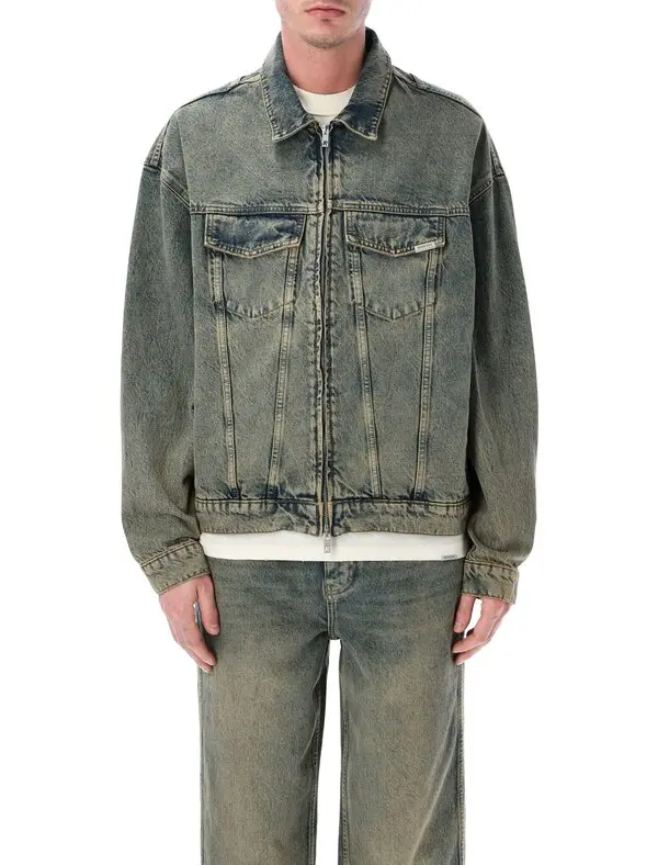 REPRESENT Zip-front Denim Jacket