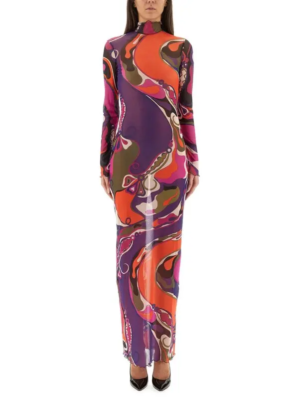 Emilio Pucci Orchid Print Mini Dress It