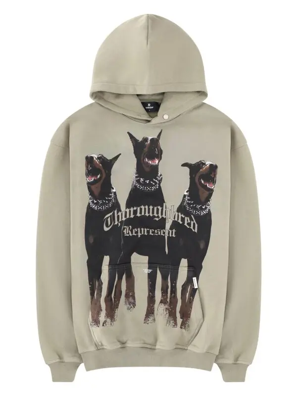 REPRESENT Graphic Print Hoodie - Green