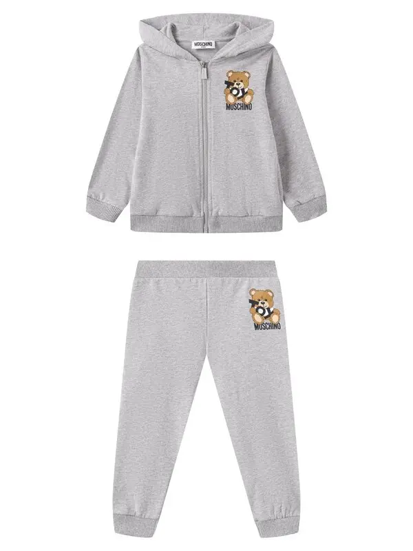Moschino Mini Suit Set With Teddy Bear Motif - Grey
