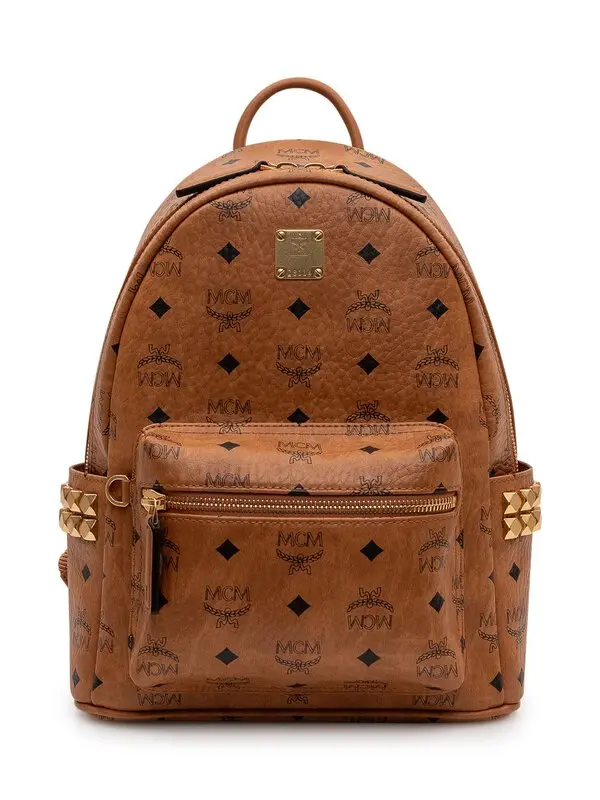 Mcm Mini Stark Small Backpack - Cognac