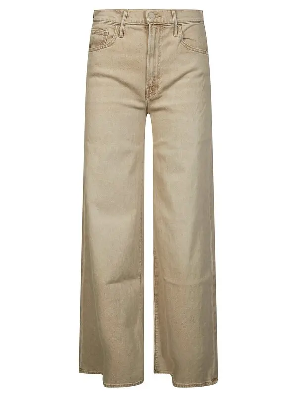 MOTHER Cotton Wide Leg Jeans - Marrone