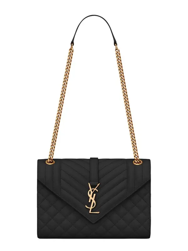 Saint Laurent Quilted Leather Chain Shoulder Bag - Nero