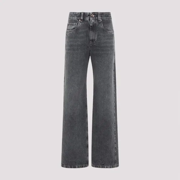 Brunello Cucinelli Wide-leg Jeans - Black