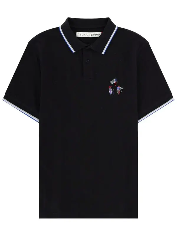 PAUL SMITH LOVES BARBOUR Embroidered Cotton Polo Shirt