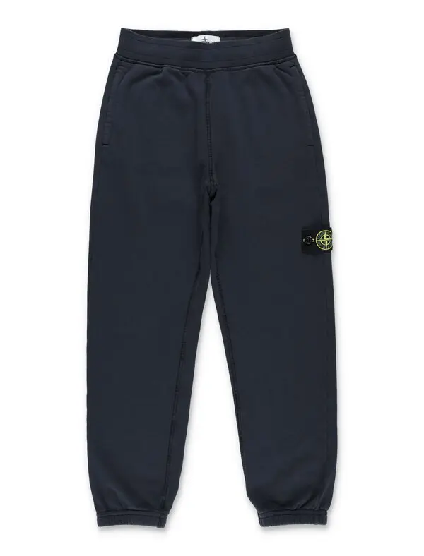 Stone Island Organic Cotton Fleece Loose-fit Joggers - Blue
