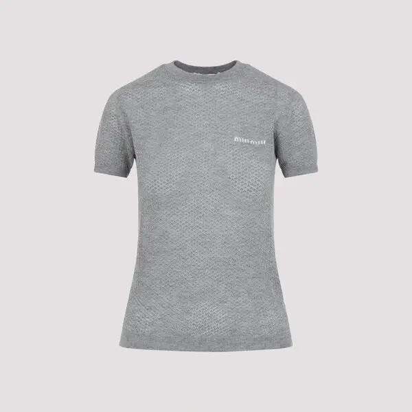 Miu Miu Cashmere T-shirt - Grey