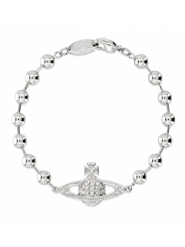 VIVIENNE WESTWOOD Orb Logo Charm Bracelet - Silver