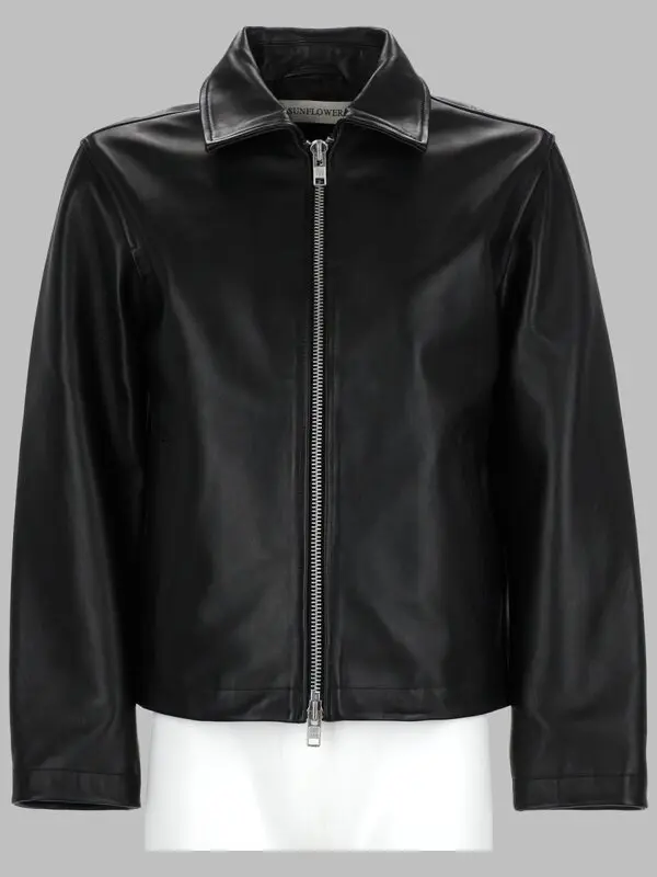 SUNFLOWER Short Leather Jacket