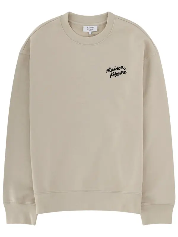 Maison Kitsuné Organic Cotton Logo Sweatshirt - Beige