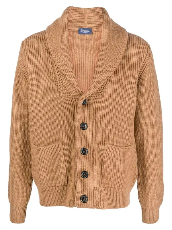 DRUMOHR Shawl Collar Ribbed Knit Cardigan - Multicolour