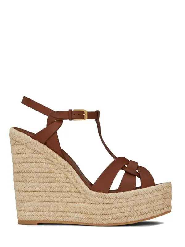 Saint Laurent Adjustable Ankle Strap Platform Heels 13 Cm Height