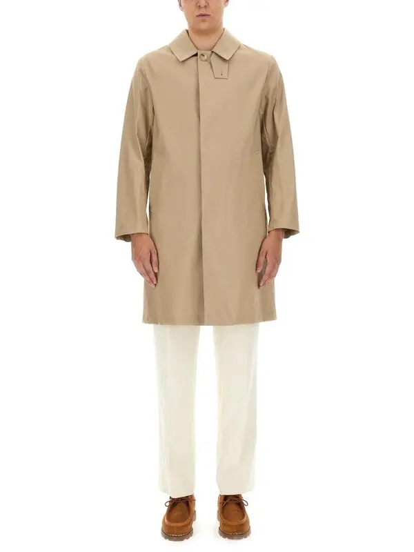 Mackintosh Manchester Single-breasted Car Coat - Beige