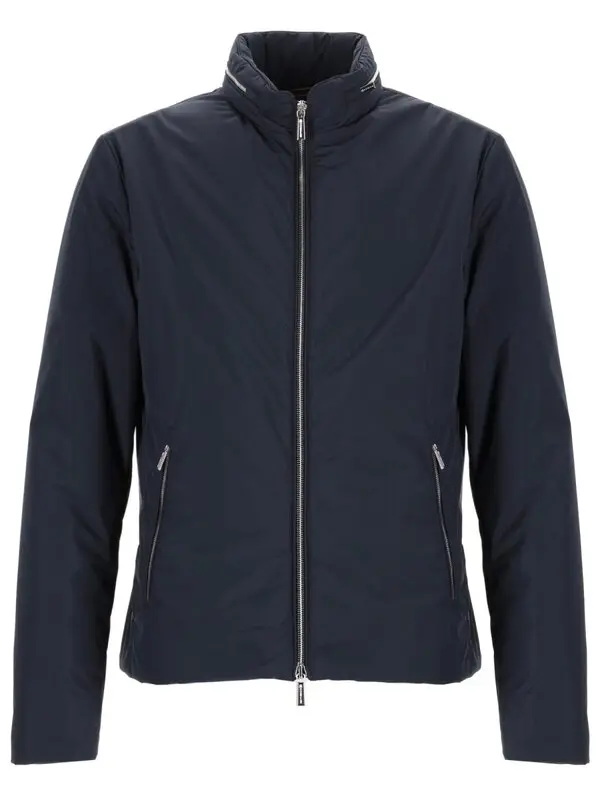 MOORER Lightweight Zip Front Jacket - Blue