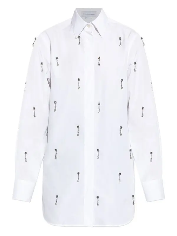 Stella McCartney Embellished Long Sleeve Button-up Shirt - White