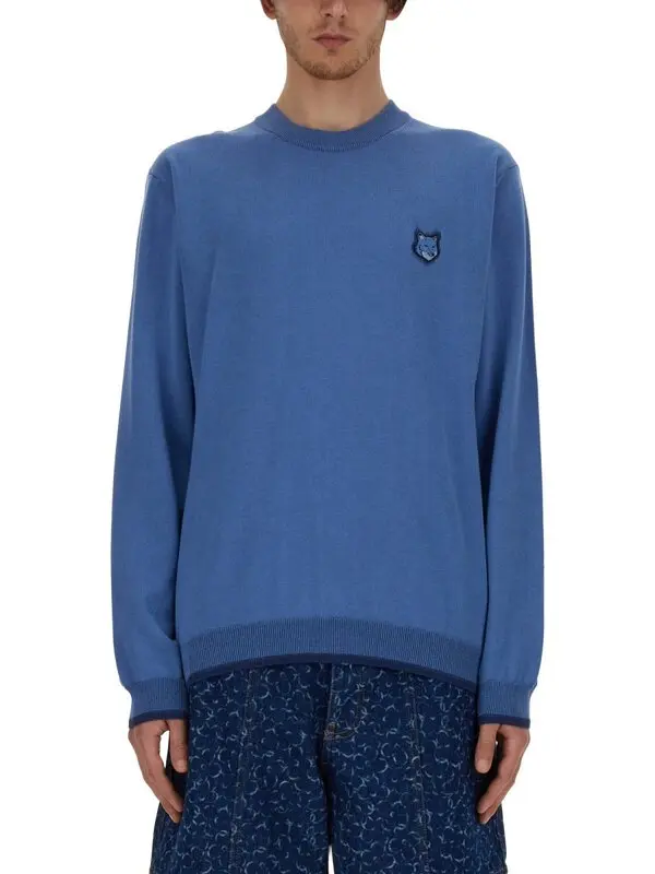 Maison Kitsuné Fox Head Jersey - Azure