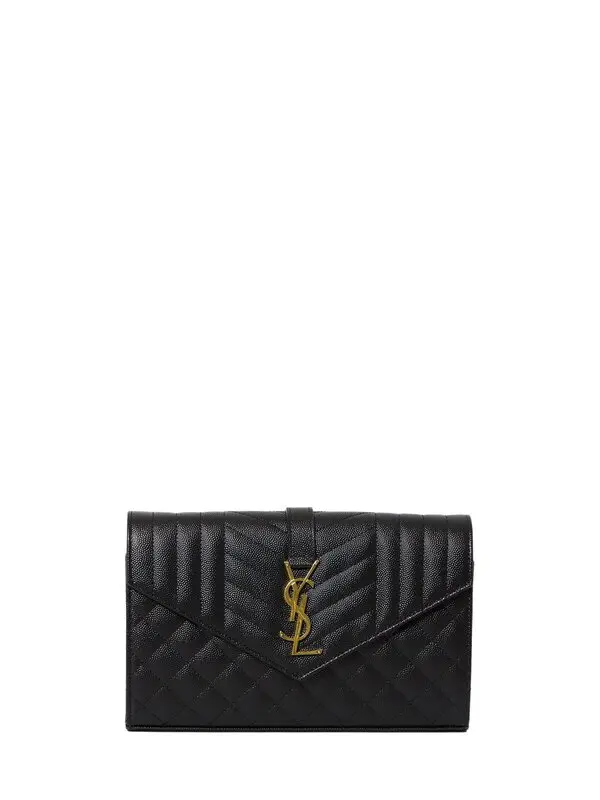 Saint Laurent Mini Leather Chain Bag - Black